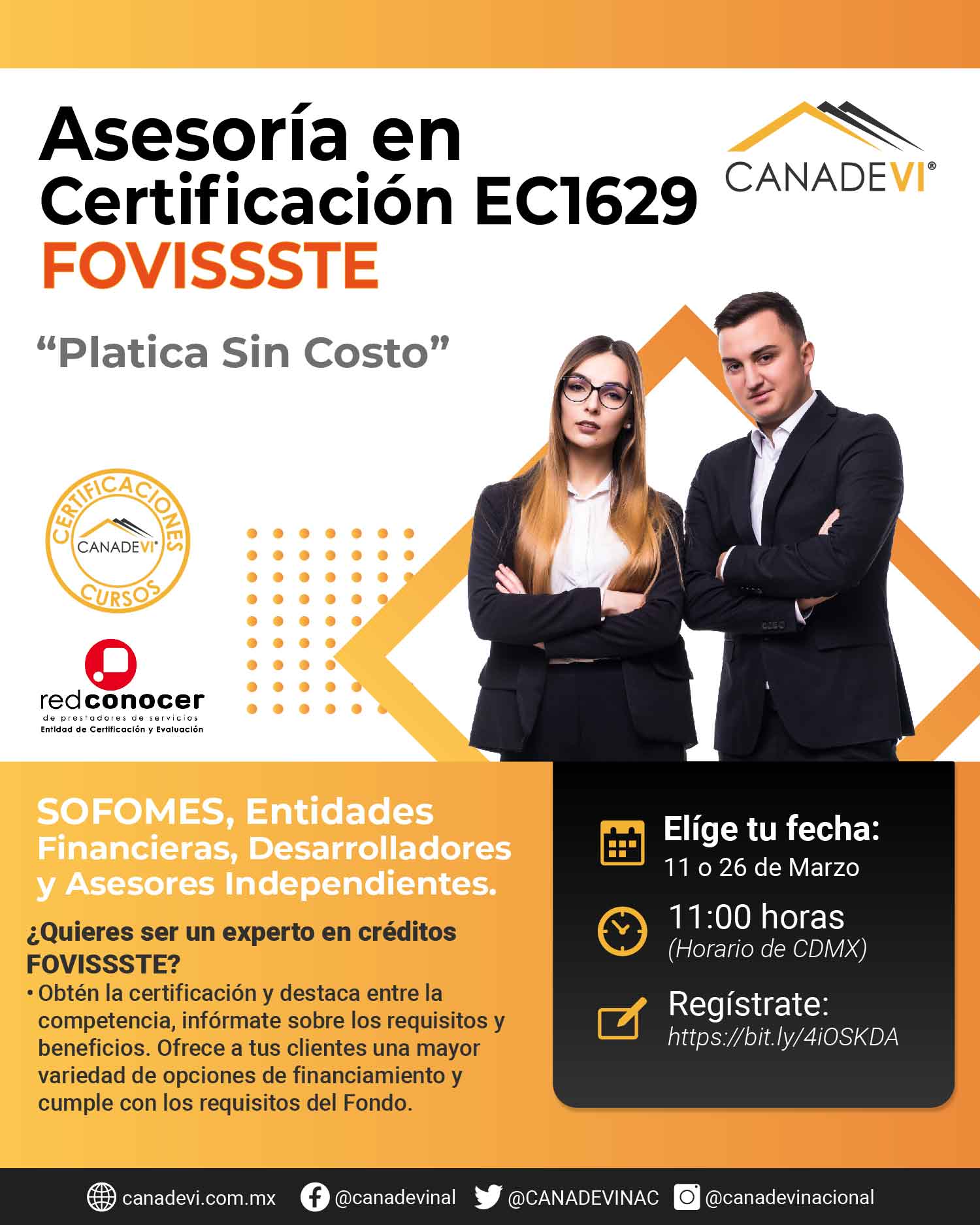 Asesoría en Certificación EC1629 FOVISSSTE - CANADEVI Nacional